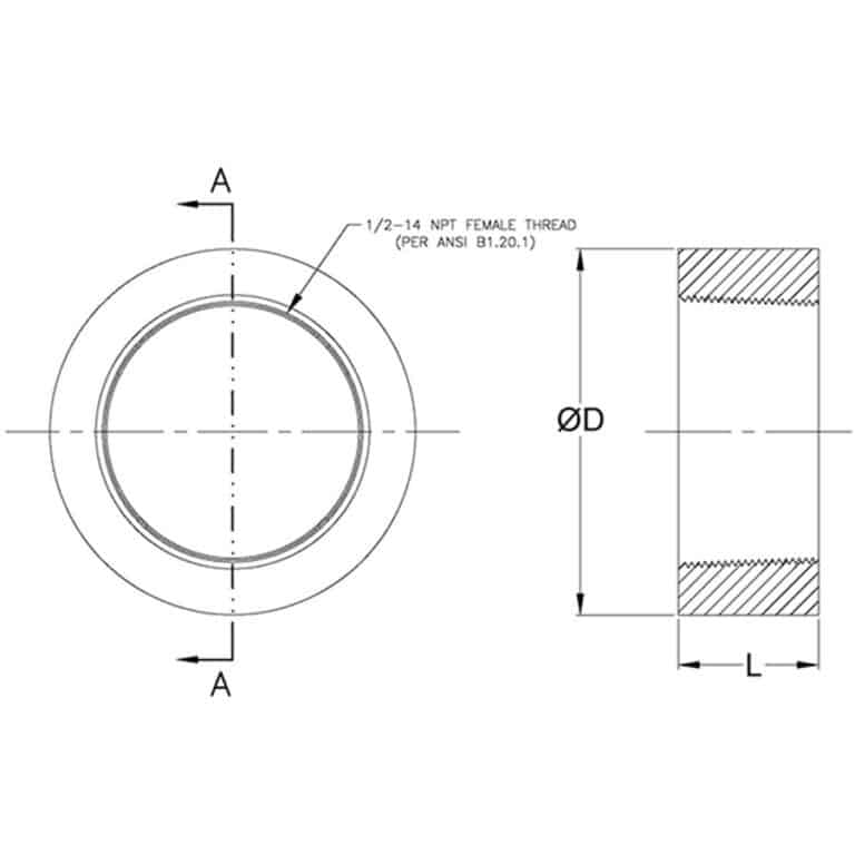 Threaded Half Couplings